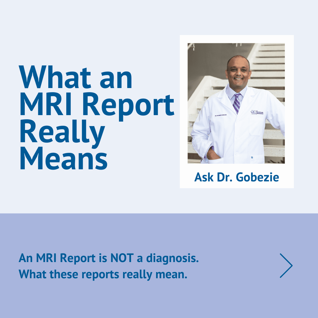 What Does an MRI Report Really Mean - Cleveland Ortho & Spine
